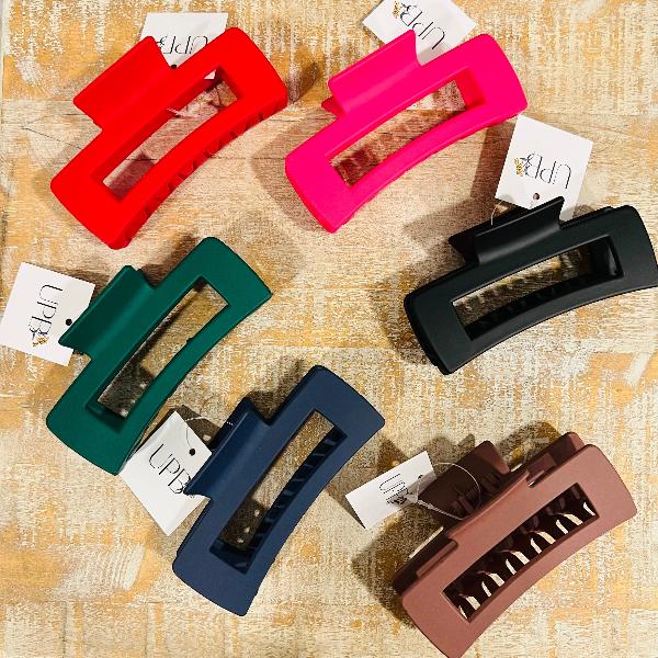 Matte Rectangle Claw Clip - Urban Posh Boutique